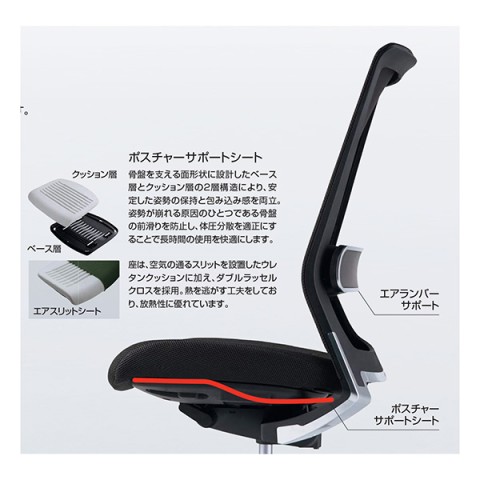 C09-P34W-BKJJB61【送料無料】 | コクヨ AIRFORT2通販 - Kagg.jp